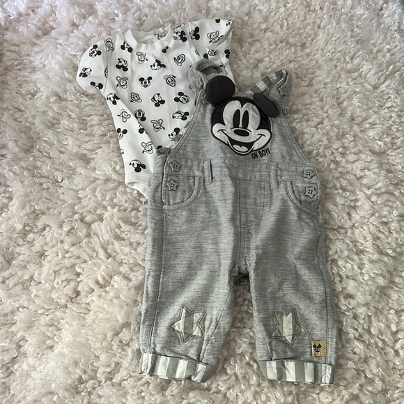 Disney | Matching Sets | Disney Mickey Mouse Overalls Outfit 36m | Poshmark